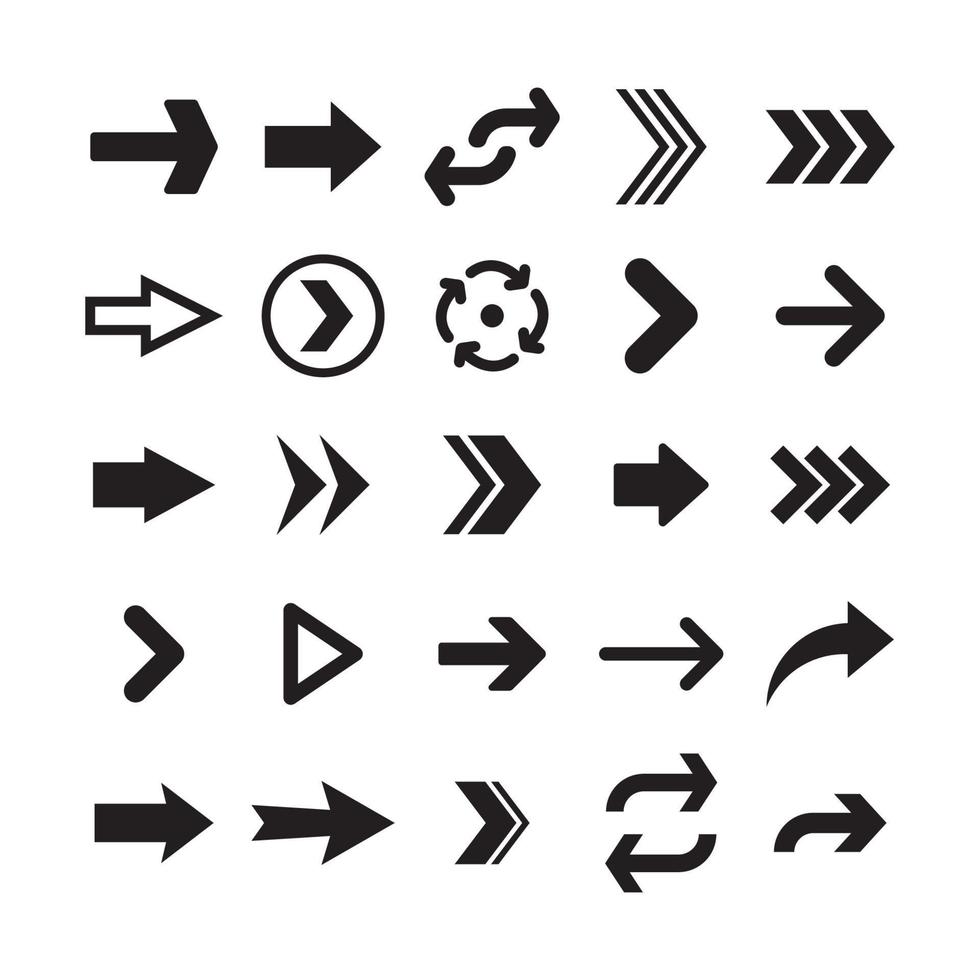 Iconos De Flecha Flechas De Pictogramas Direccionales Simples 13674494