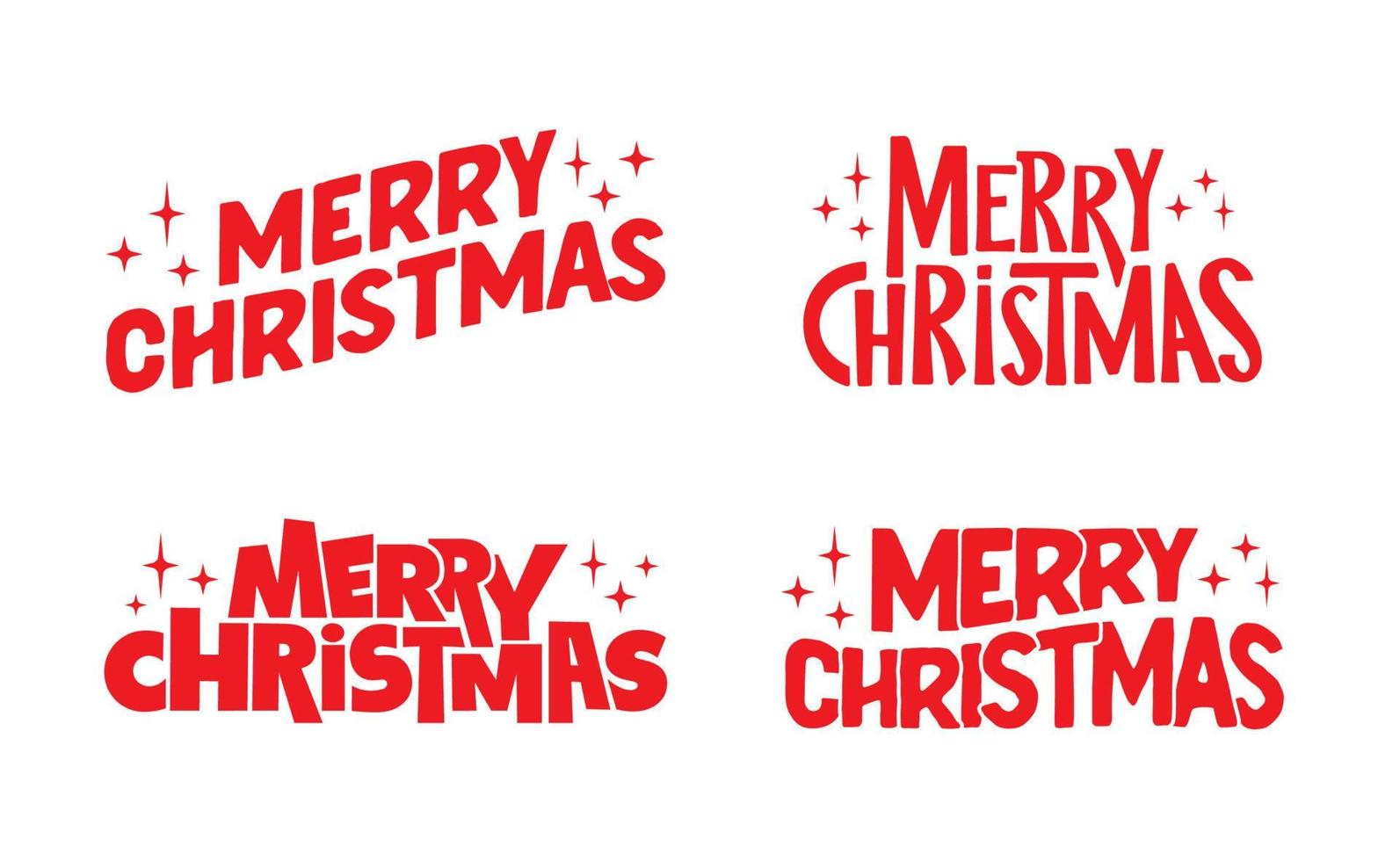 Merry Christmas Lettering Typographic Design Xmas Holidays Text Design