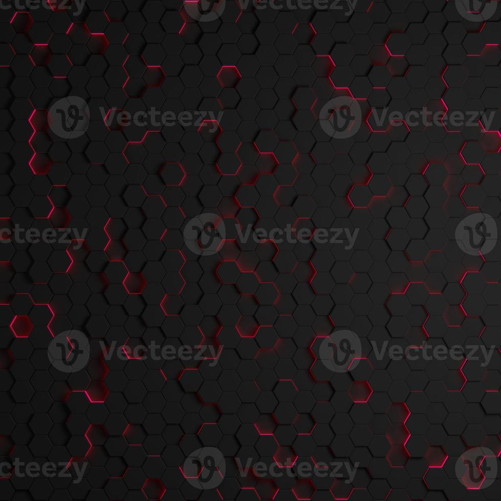 3d Rendering Futuristic Honeycomb Mosaic Abstract Background Realistic Geometric Mesh Cell