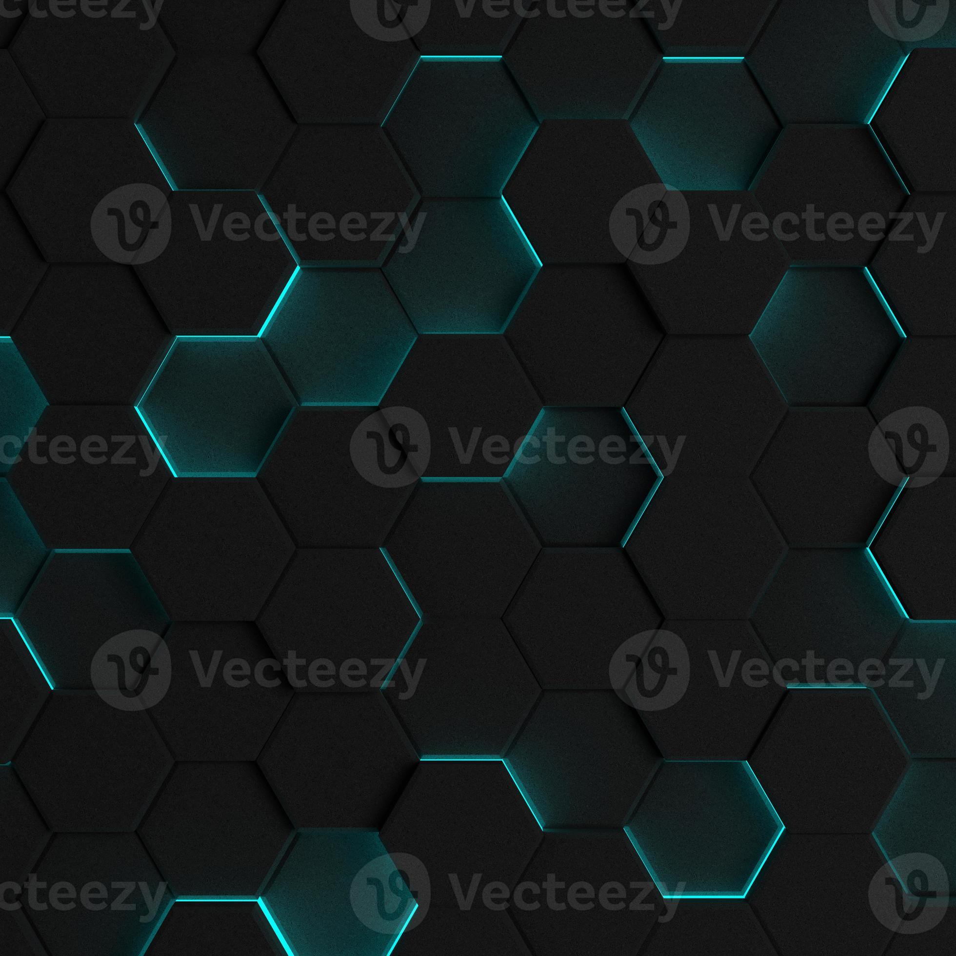 3d Rendering Futuristic Honeycomb Mosaic Abstract Background Realistic Geometric Mesh Cell