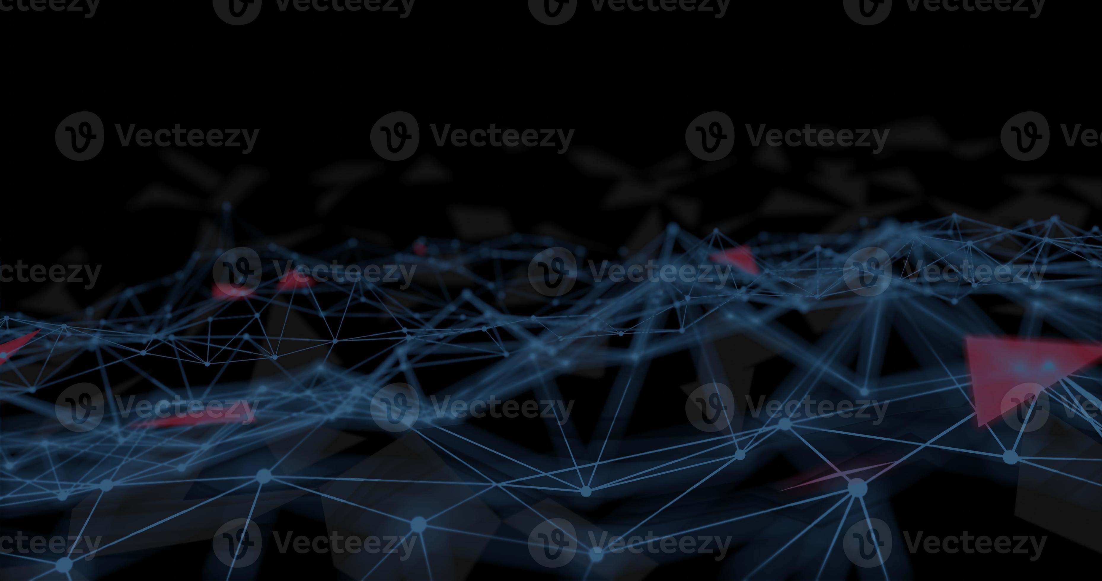 formas de triangulación de ondas de plexo digital, redes informáticas de fondo de polígono ...
