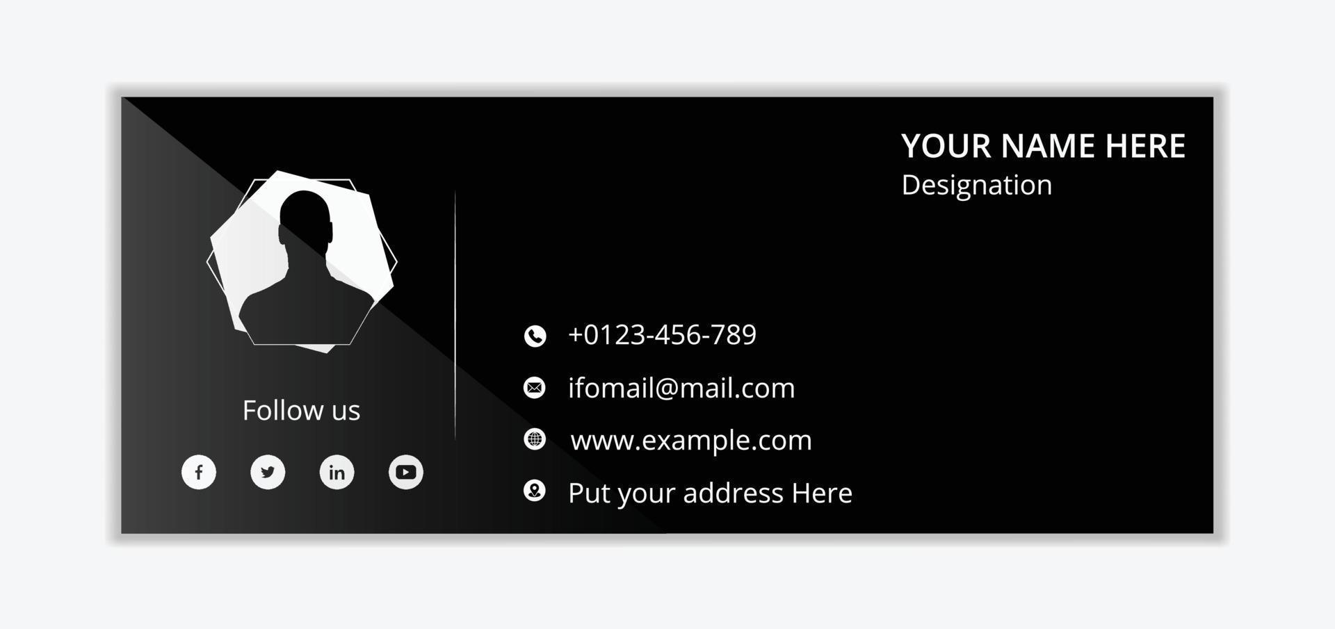 Minimal Email Signature Template Design 13683683 Vector Art At Vecteezy