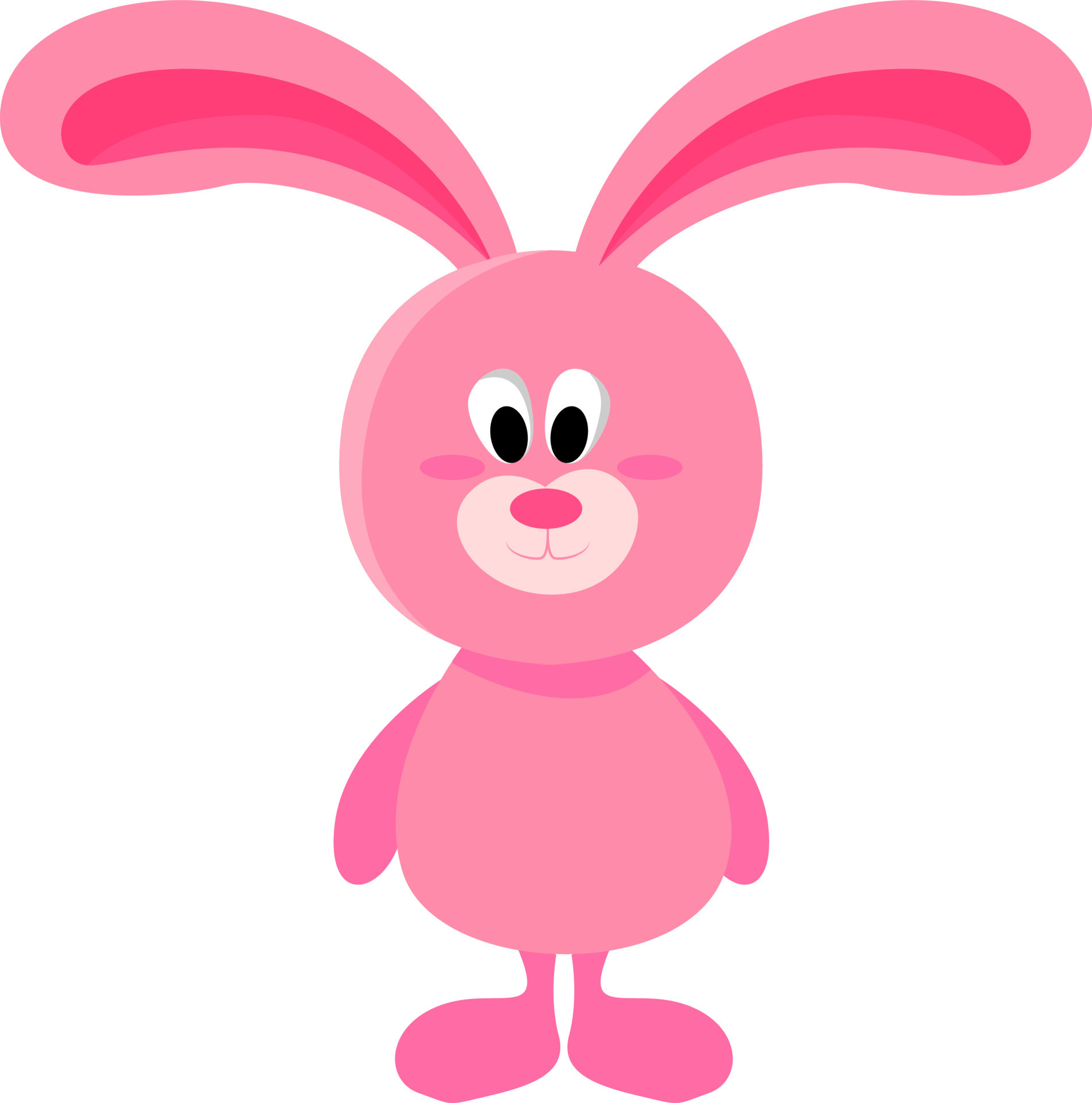 Pink Bunny Illustration Vector On White Background 13684182 Vector Art At Vecteezy
