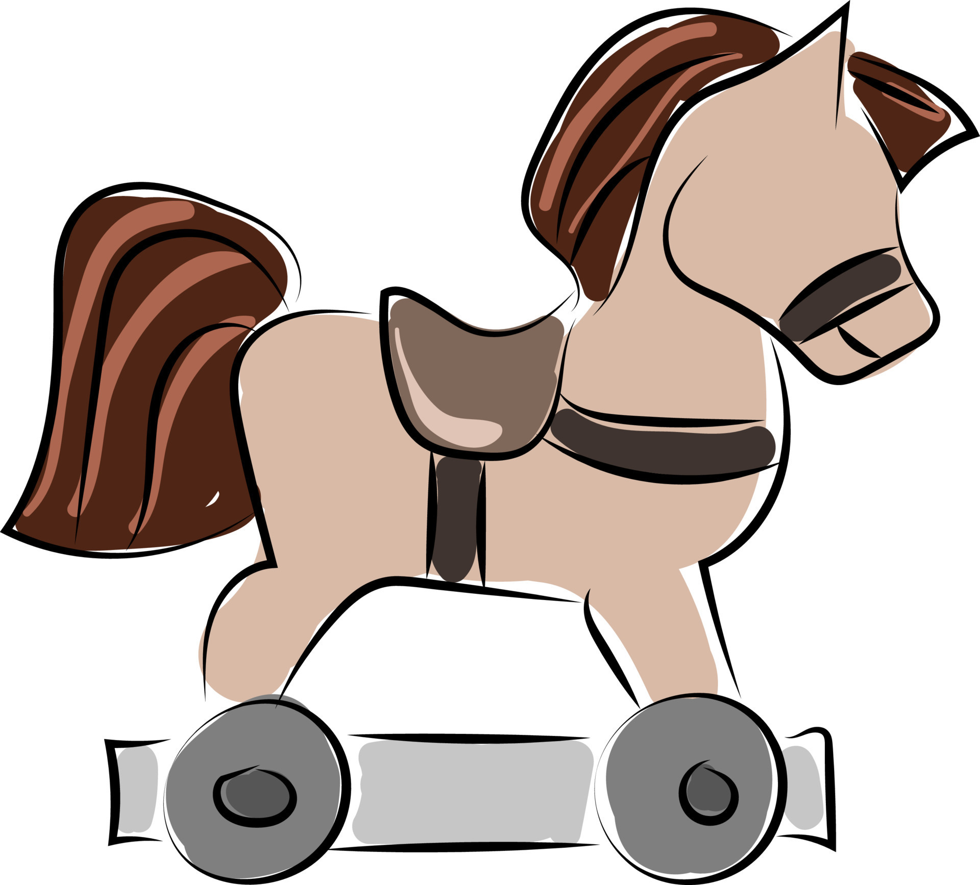 Horse toy, illustration, vector on white background. 13684350 Vector ...