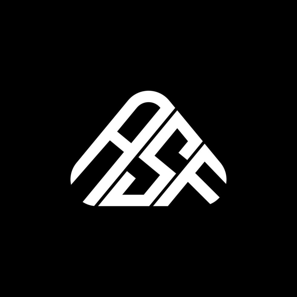 diseño creativo del logotipo de la letra asf con gráfico vectorial, logotipo simple y moderno de ...