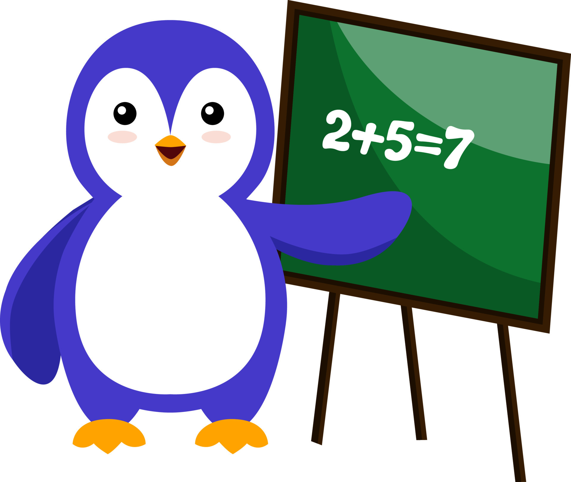 Penguin doing math, illustration, vector on white background. 13692069 ...