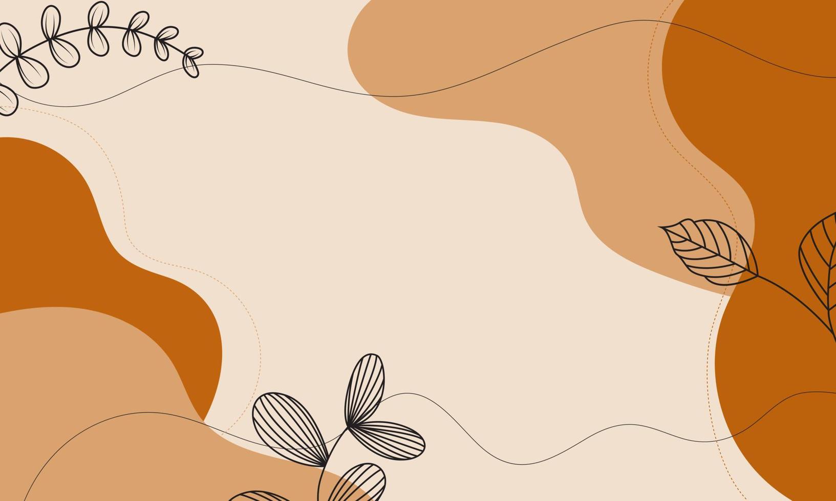 Abstract line art background. Pastel color abstract floral concept ...