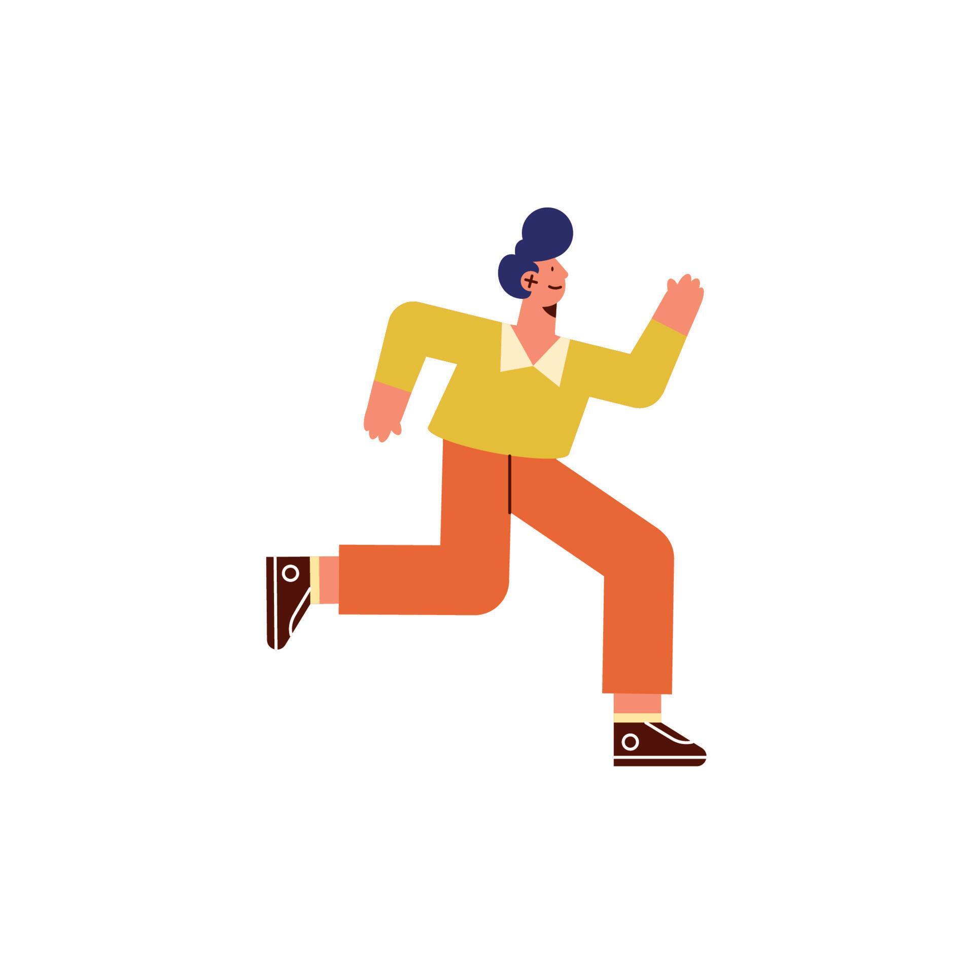 fast young man running 13697178 Vector Art at Vecteezy