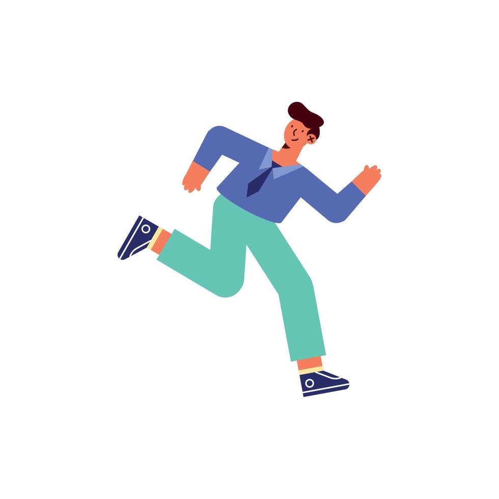 elegant young man running 13697554 Vector Art at Vecteezy
