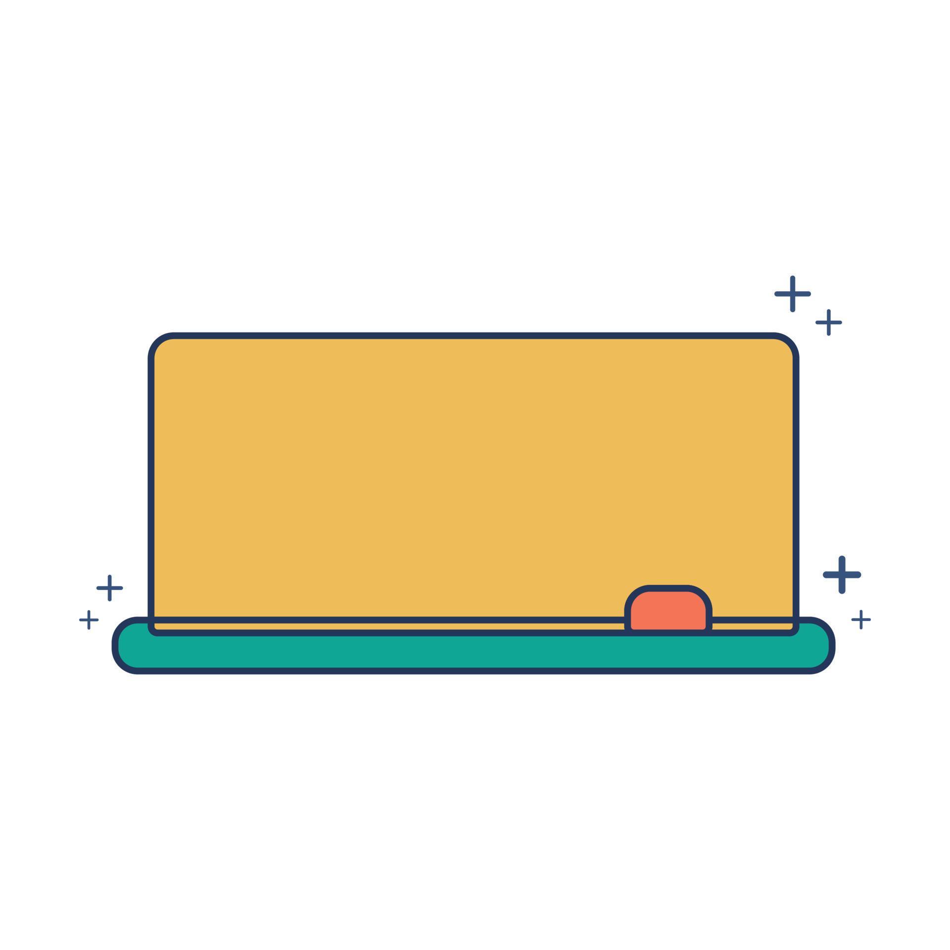 White board icon vector illustration glyph style design with color and plus sign. Isolated on ...