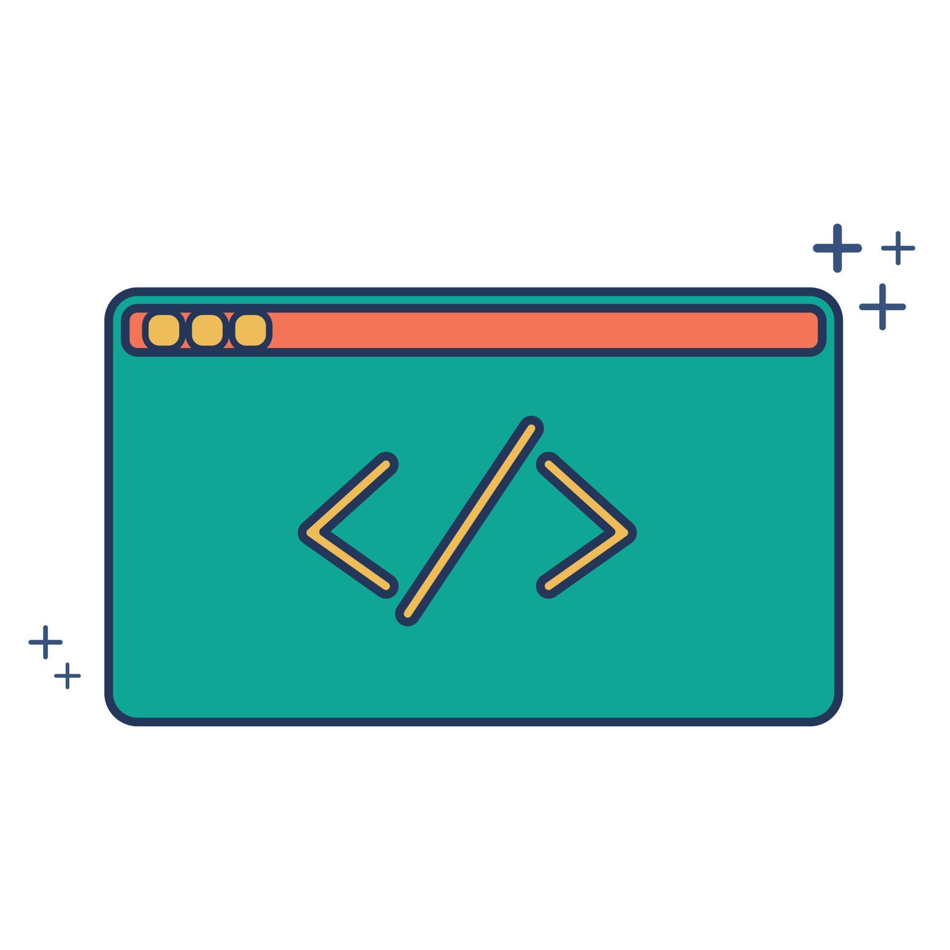 Symbol Programming Icon Vector Illustration Glyph Style Design With