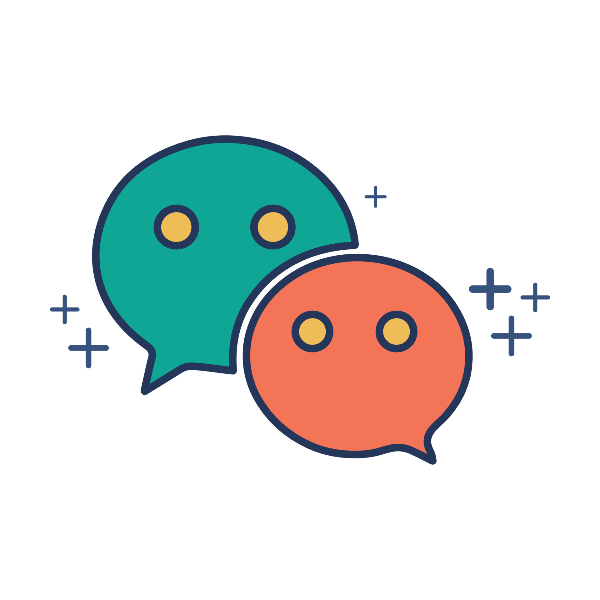 Chat Message Icon Vector Illustration Glyph Style Design With Color And