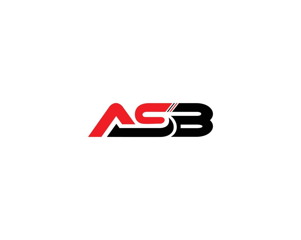 Abstract ASB Letter Logo Design Template Initial Vector Monogram ...