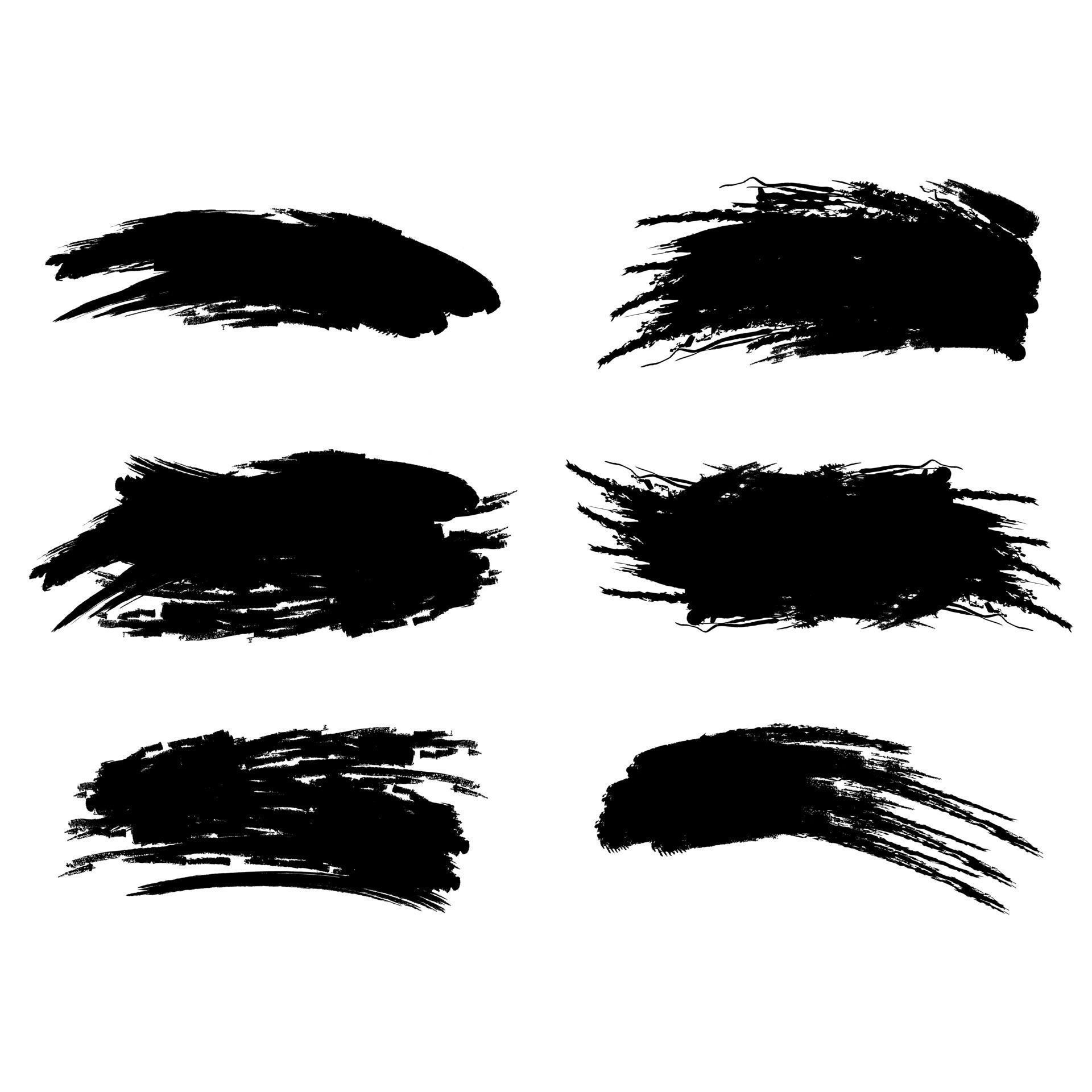 Black Brush Ink Stroke Grunge Collection 13699925 Vector Art at Vecteezy