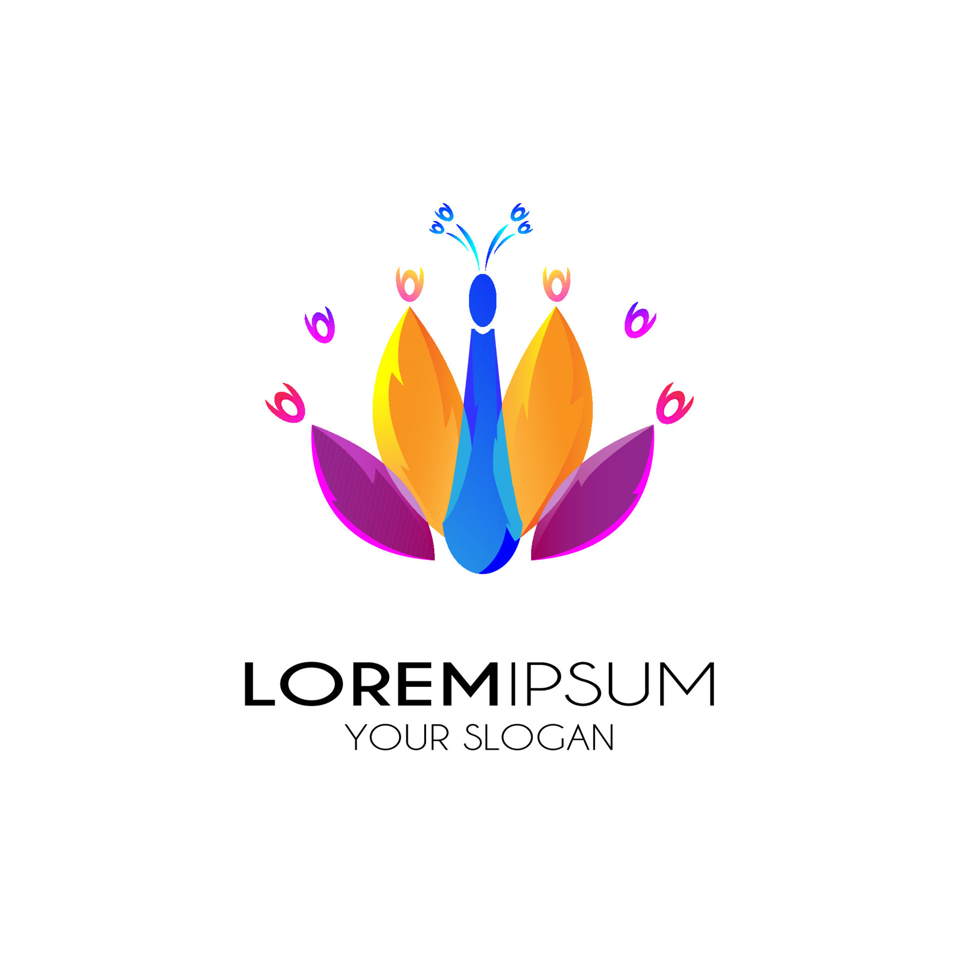 Peacock Logo Design Template Vector 13700575 Vector Art At Vecteezy