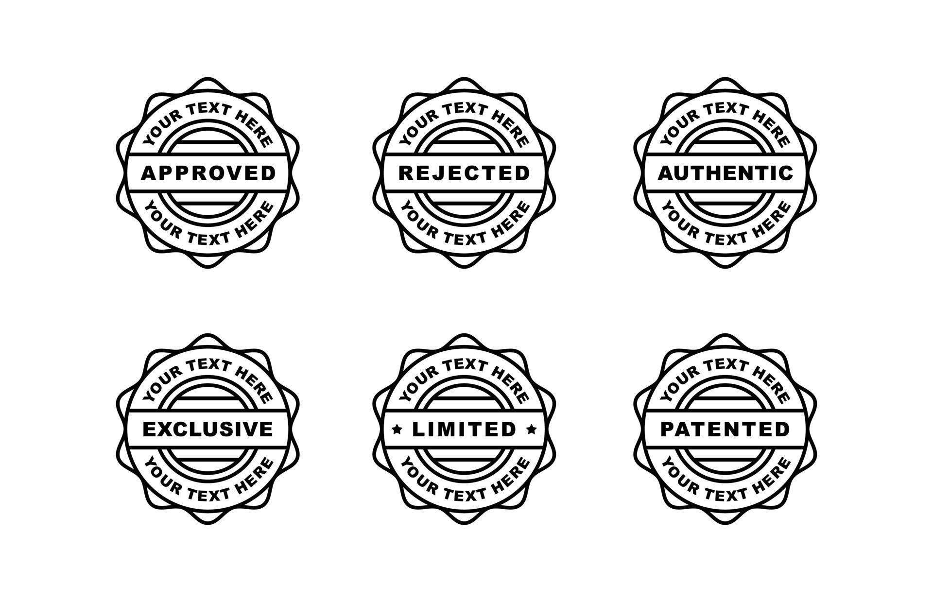 Stamp seal icon set vector illustration 13701742 Vector Art at Vecteezy