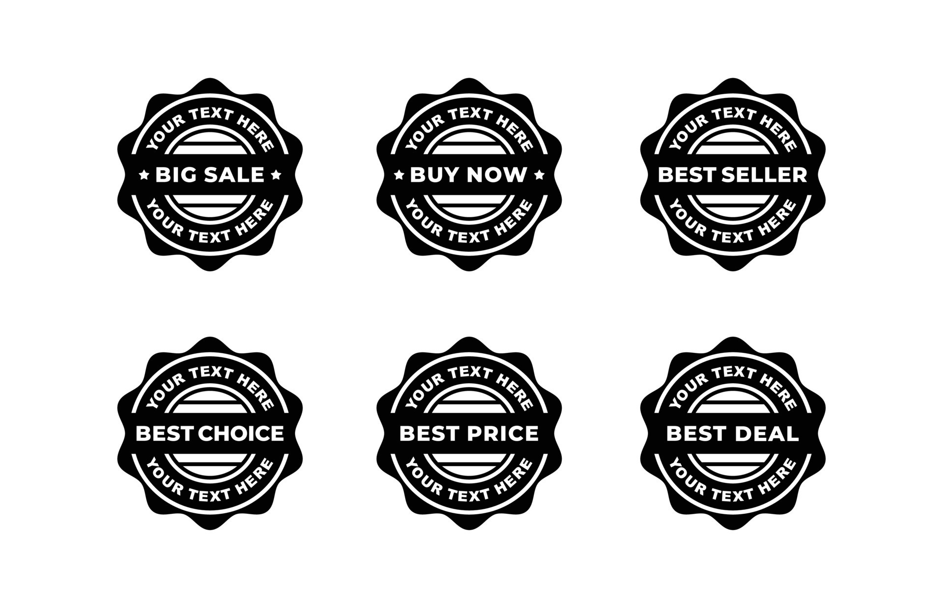 Stamp seal icon set vector illustration 13701752 Vector Art at Vecteezy