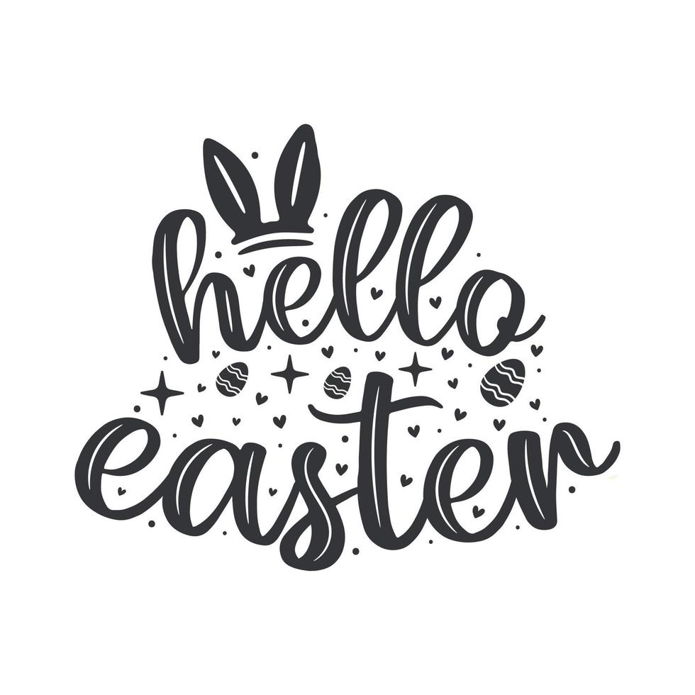 Hello Easter, Easter celebration 13702301 Vector Art at Vecteezy
