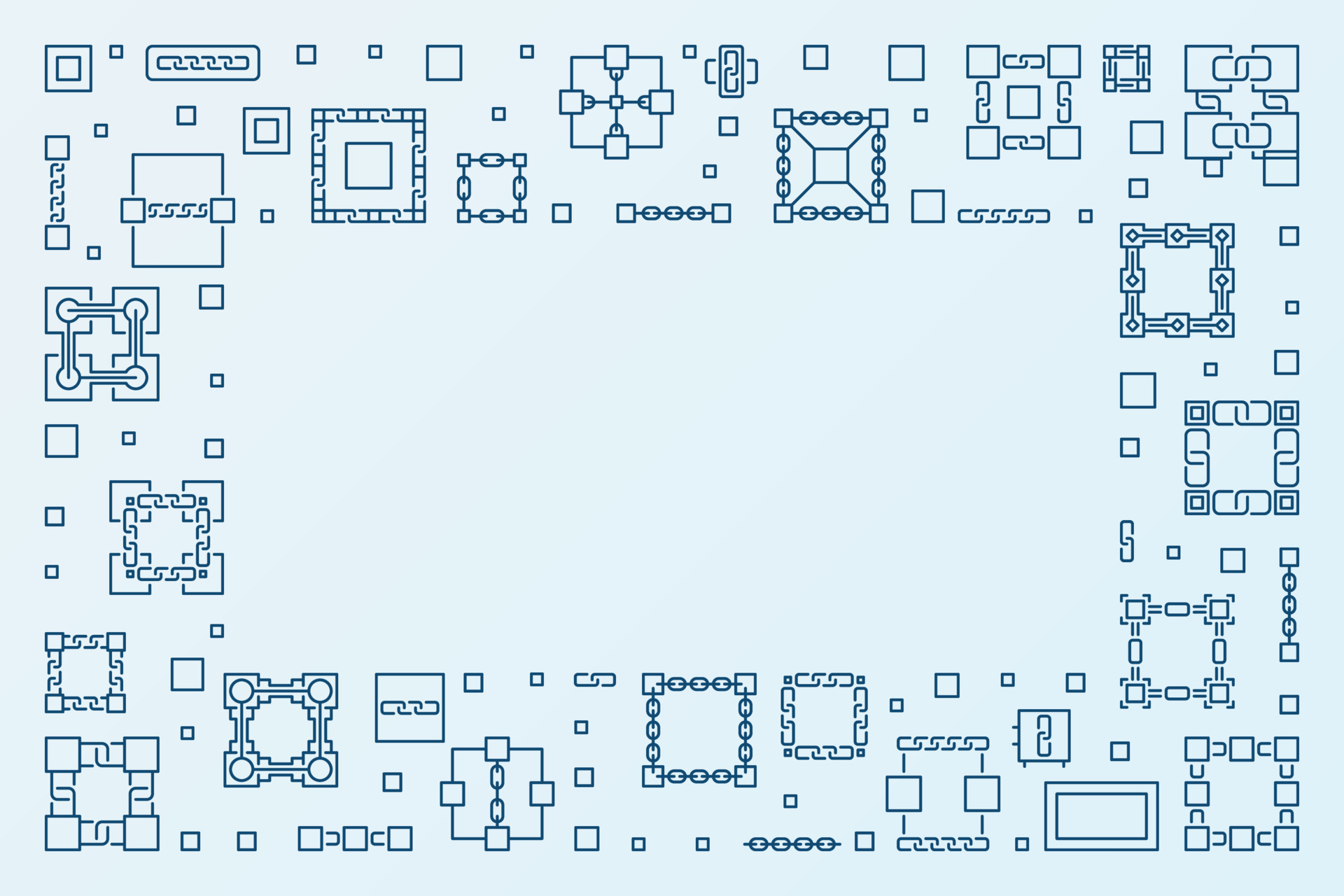 Vector Blockchain Concept Horizontal Line Minimal Frame 13703235 Vector