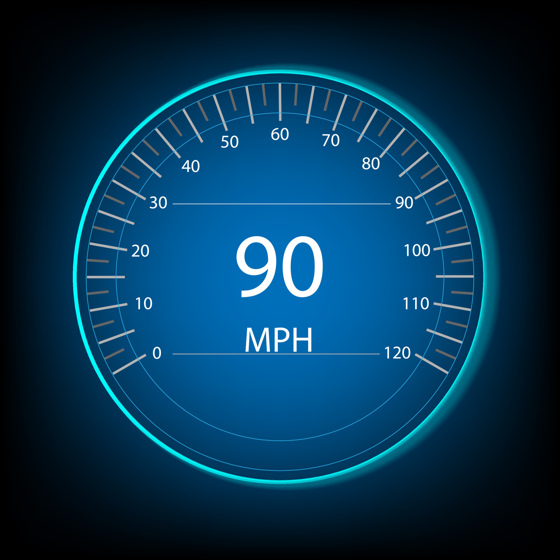 Gauge or meter indicator. Speedometer Circular percentage with ...