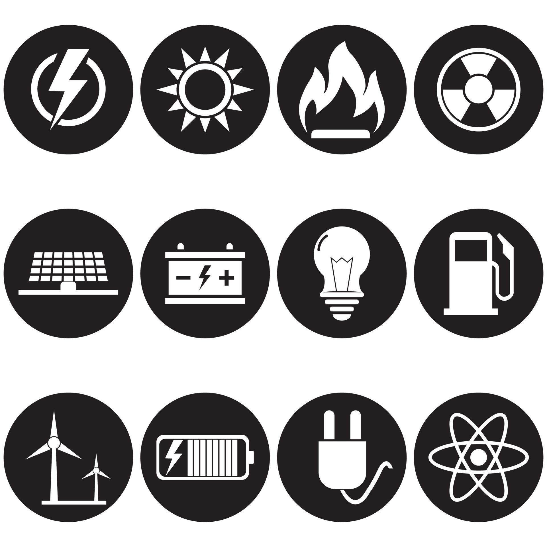 Energy icon set. Electricity and Power vector illustration. 13704366 ...