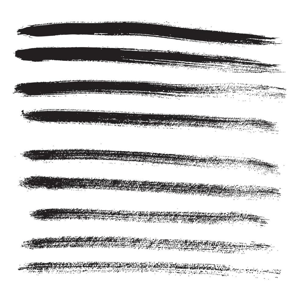 Set of different grunge brush strokes and stains. 13705433 Vector Art ...