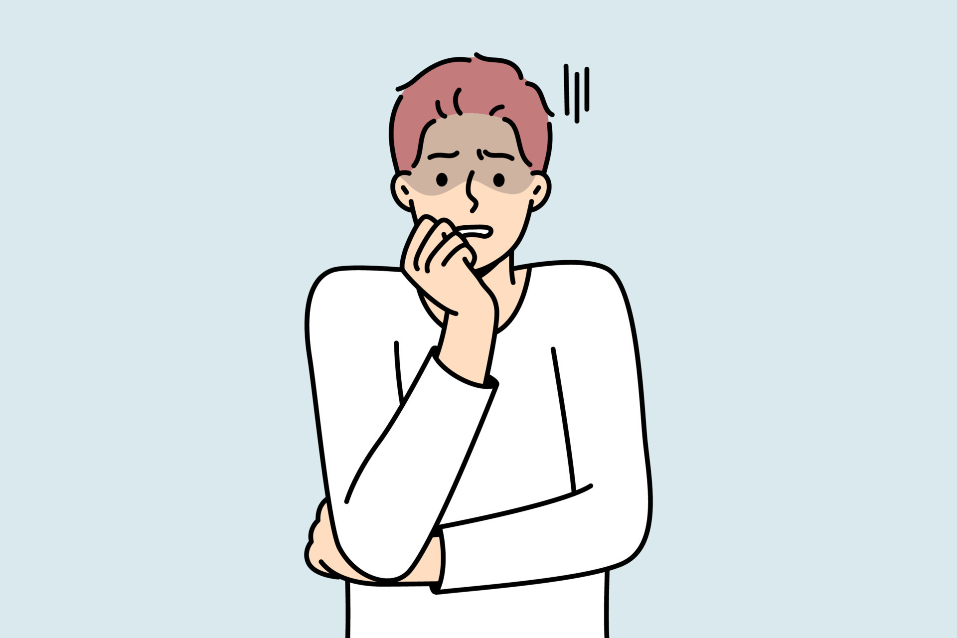 Anxious young man feeling terrified and worried. Unhappy guy feel ... Anxious young man feeling terrified and worried. Unhappy guy feel ...