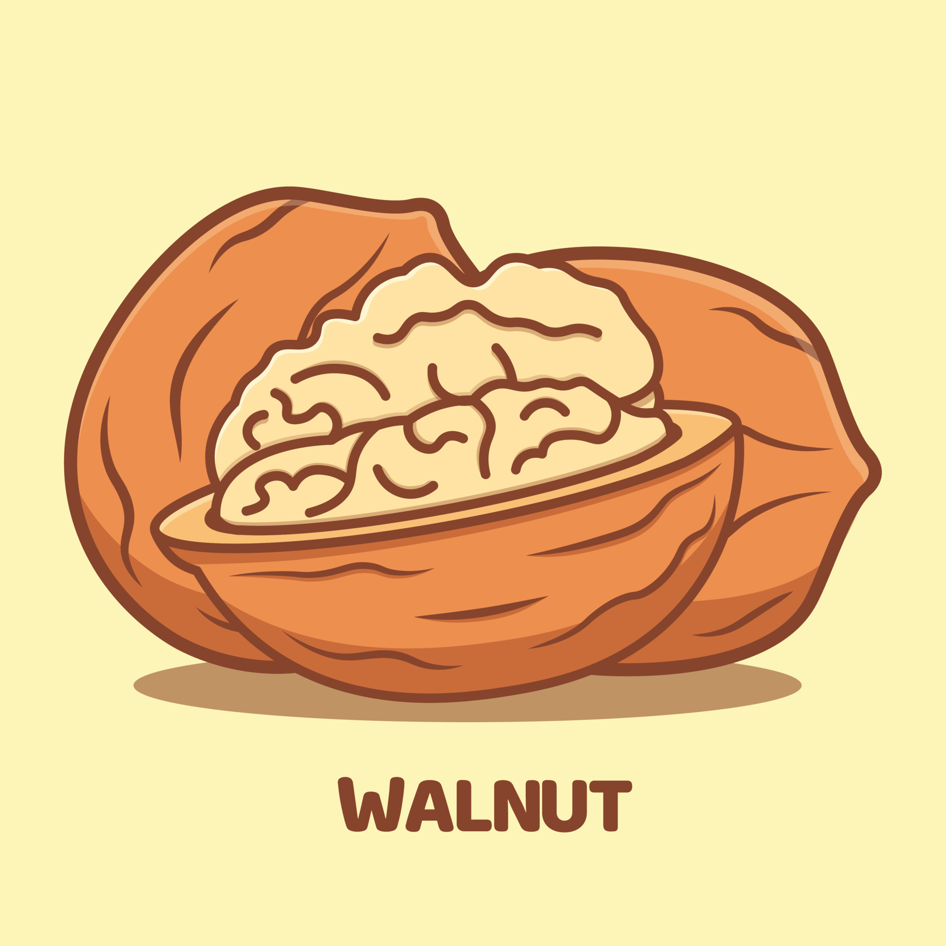 Walnut cartoon vector icon illustration isolated 13708109 Vector Art at ... Walnut cartoon vector icon illustration isolated 13708109 Vector Art at ...