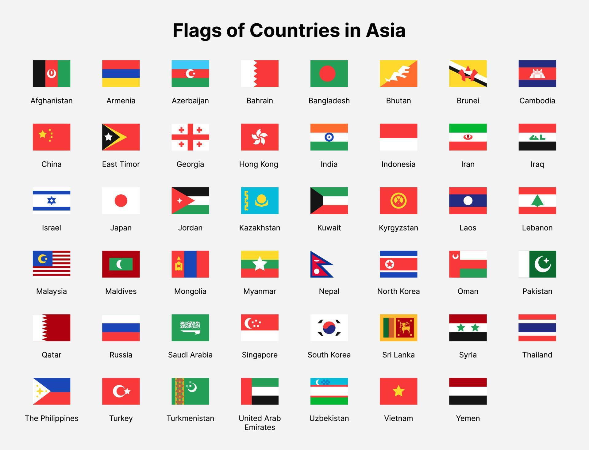 Asia Countries Flags Rectangle Flags Of Countries In Asia 13709784 asia-countries-flags-rectangle-flags-of-countries-in-asia-13709784