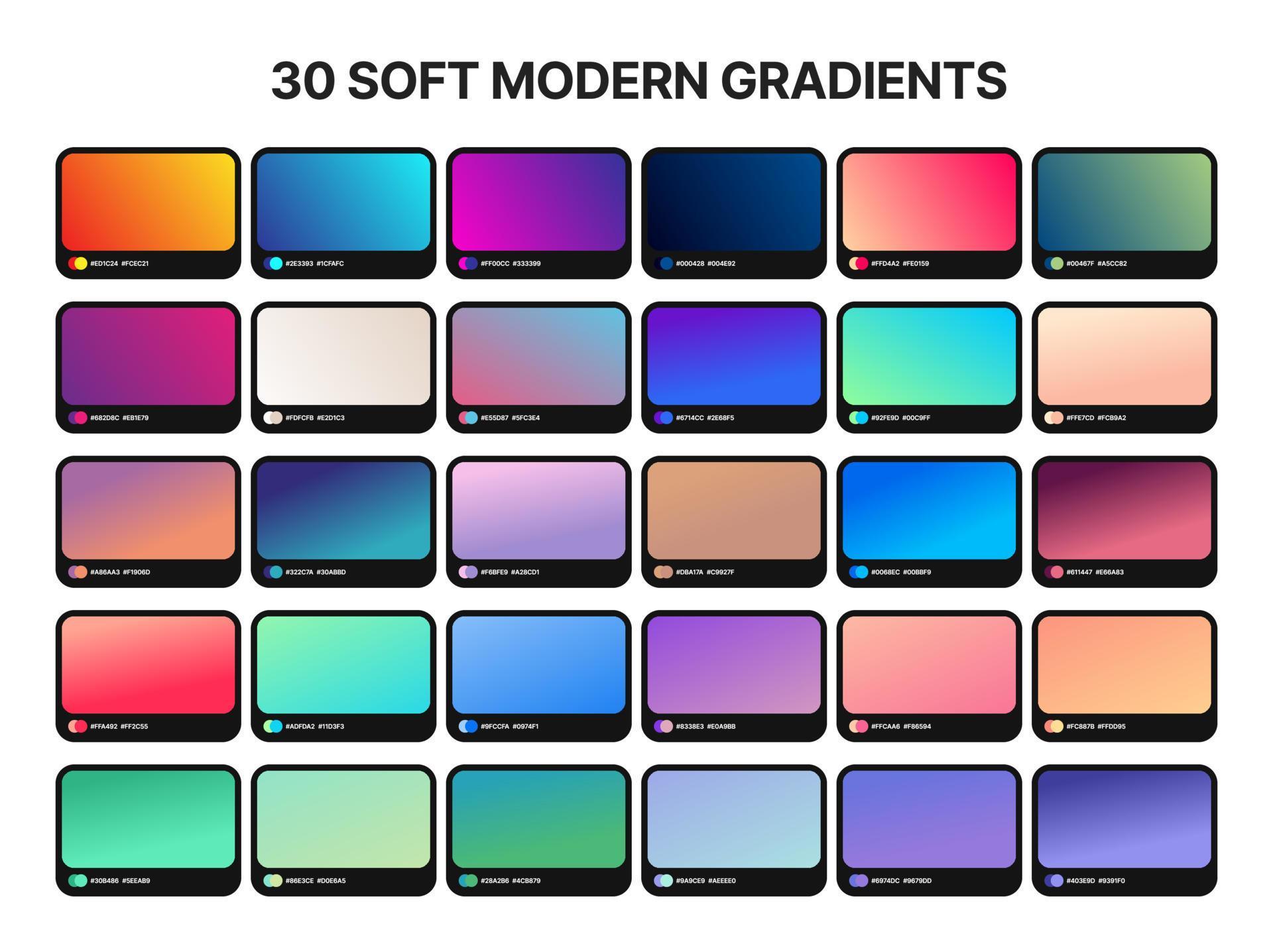 30 best gradient backgrounds. Gradient backgrounds with color codes ...