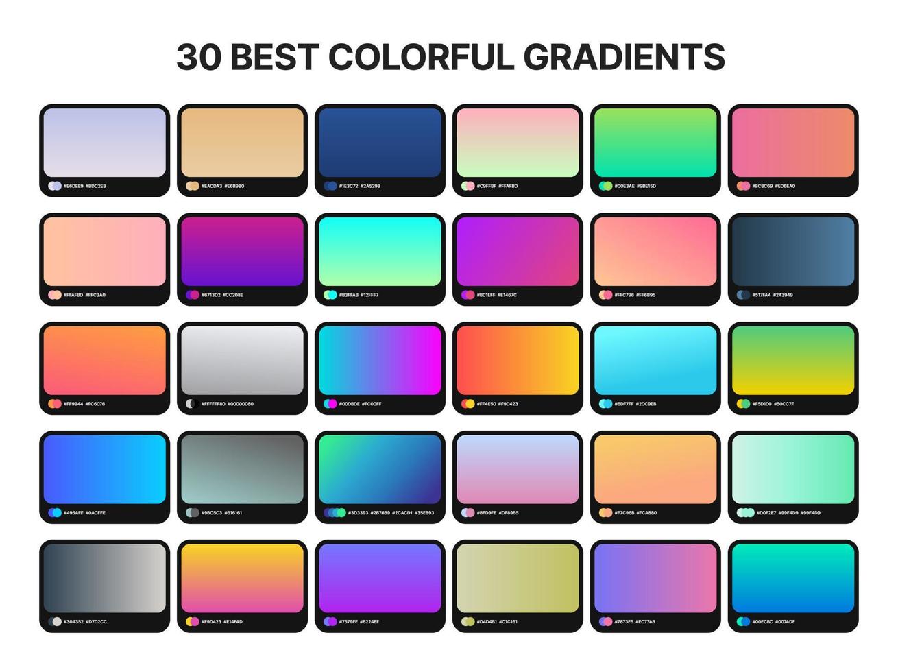 30 best gradient backgrounds. Gradient backgrounds with color codes ...