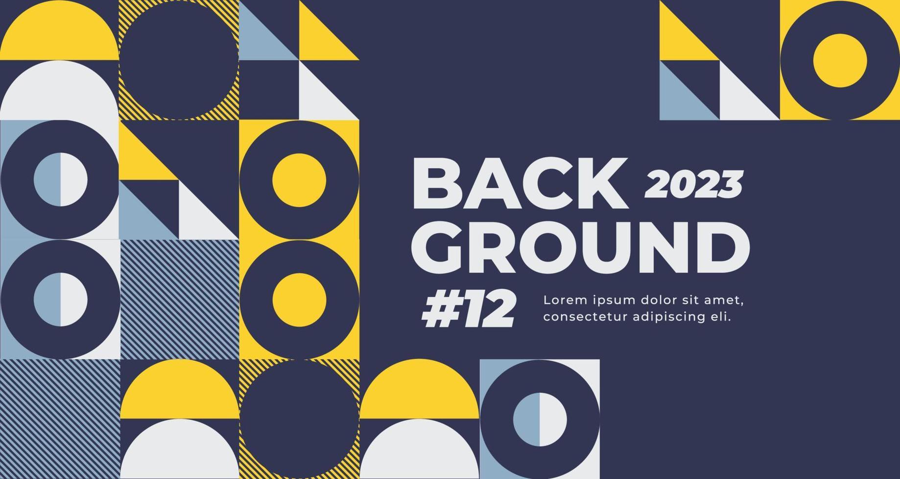 Modern Grid Banner With Geometric Shapes Geometry Graphics And Abstract Background Vector