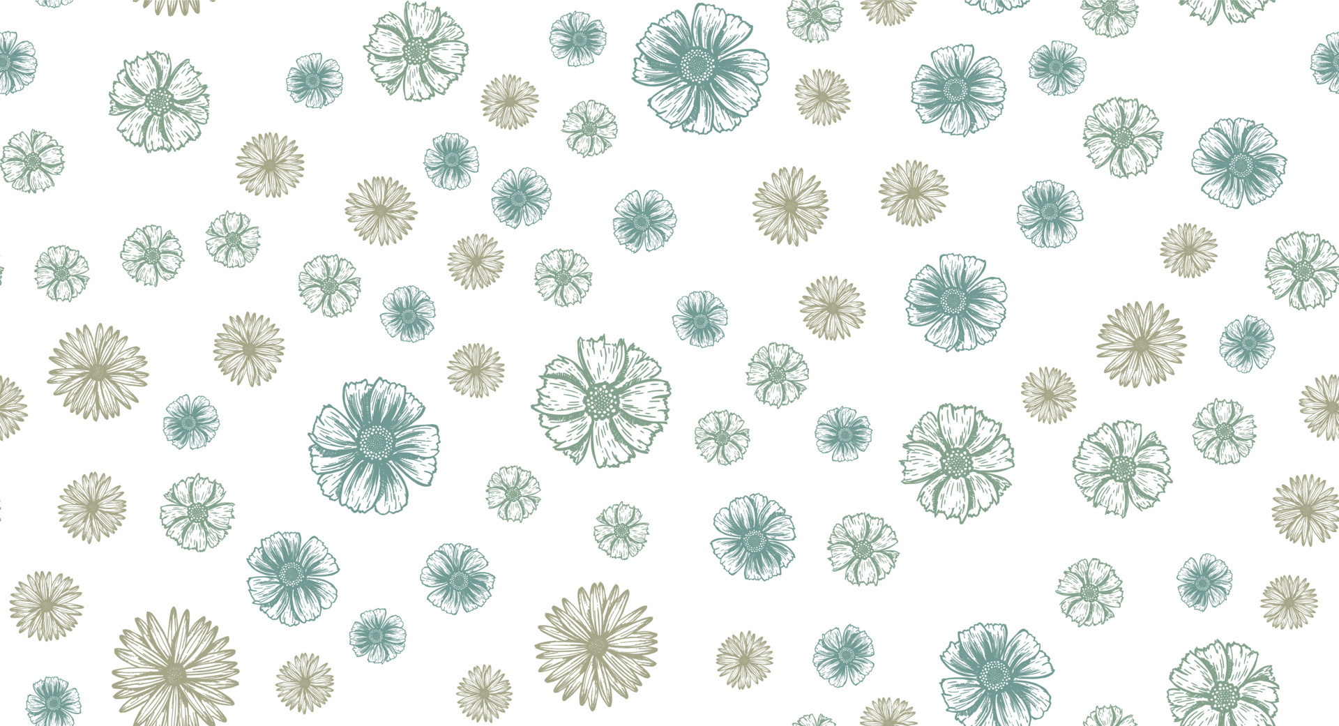 Flowers Pattern Hand Drawn Vector Seamless Background 13711072 Vector Art At Vecteezy