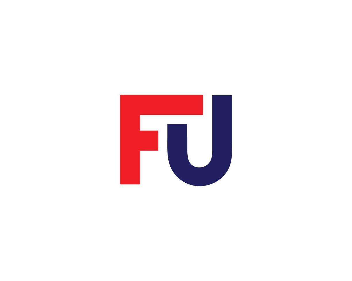 FU UF logo design vector template 13712820 Vector Art at Vecteezy