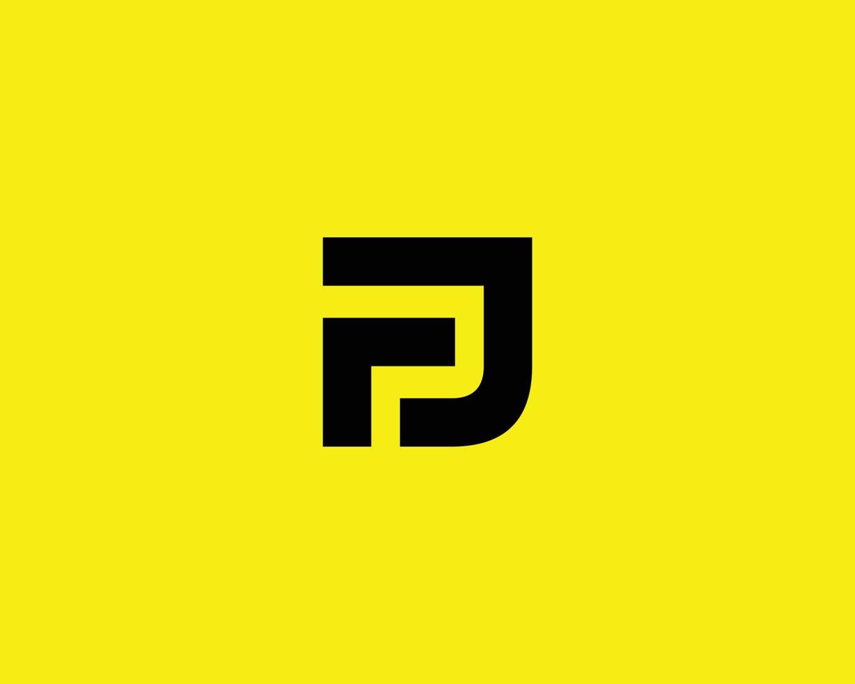 Fj Jf Logo Design Vector Template 13712848 Vector Art At Vecteezy