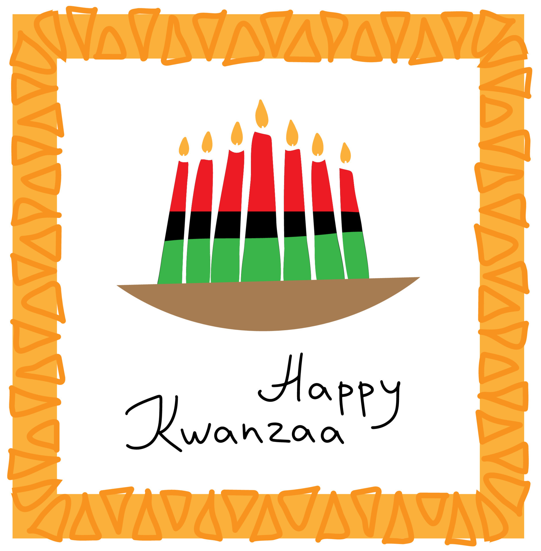 kwanzaa feliz celebración. vacaciones culturales africanas y afroamericanas. festival de siete ...