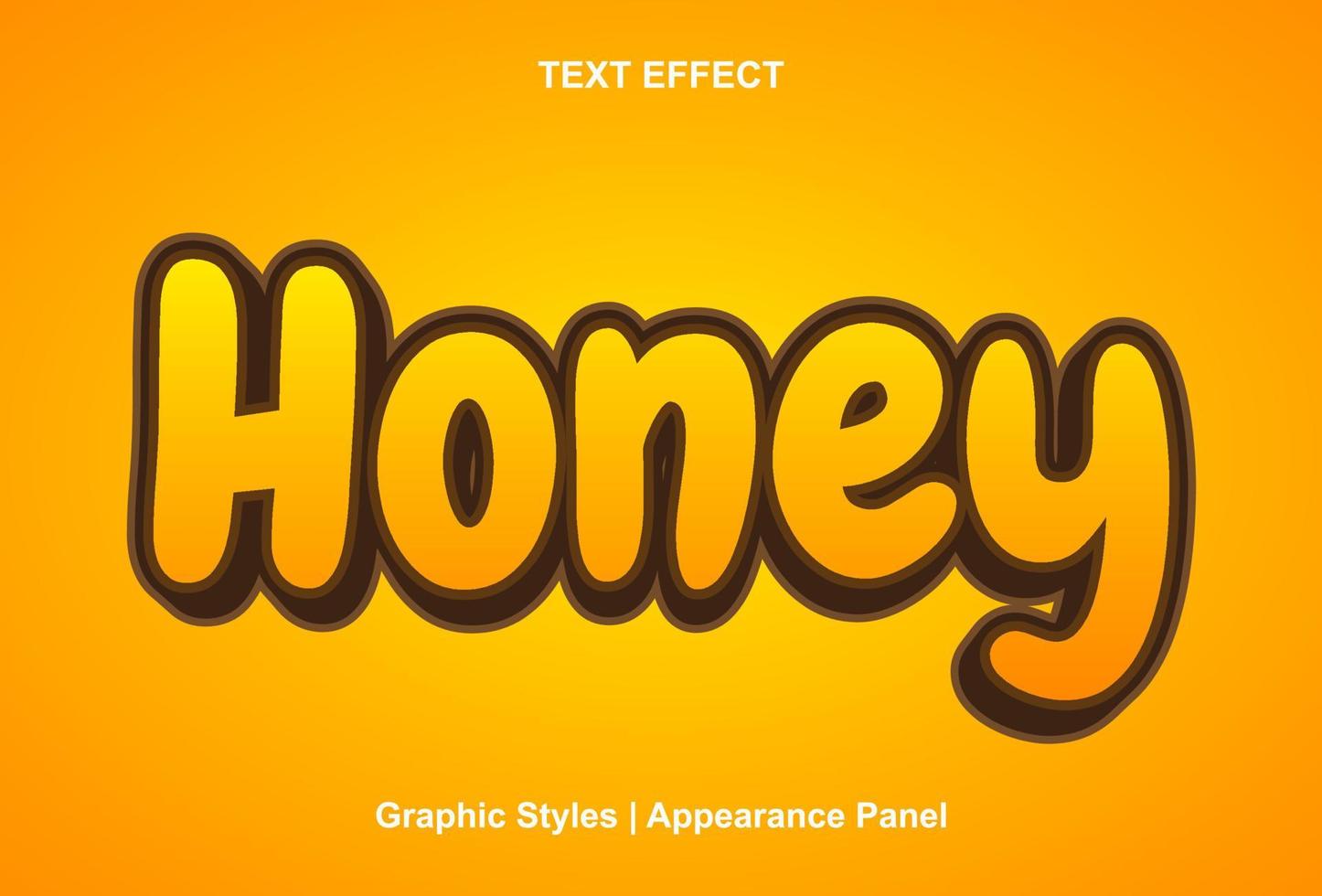 honey text effect with graphic style and editable. 13713709 Vector Art at Vecteezy