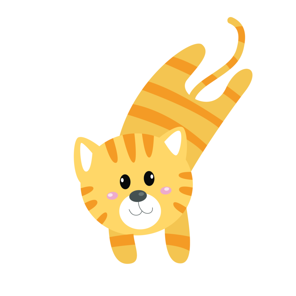 Cute Kitten Cartoon Illustration 13714056 Png