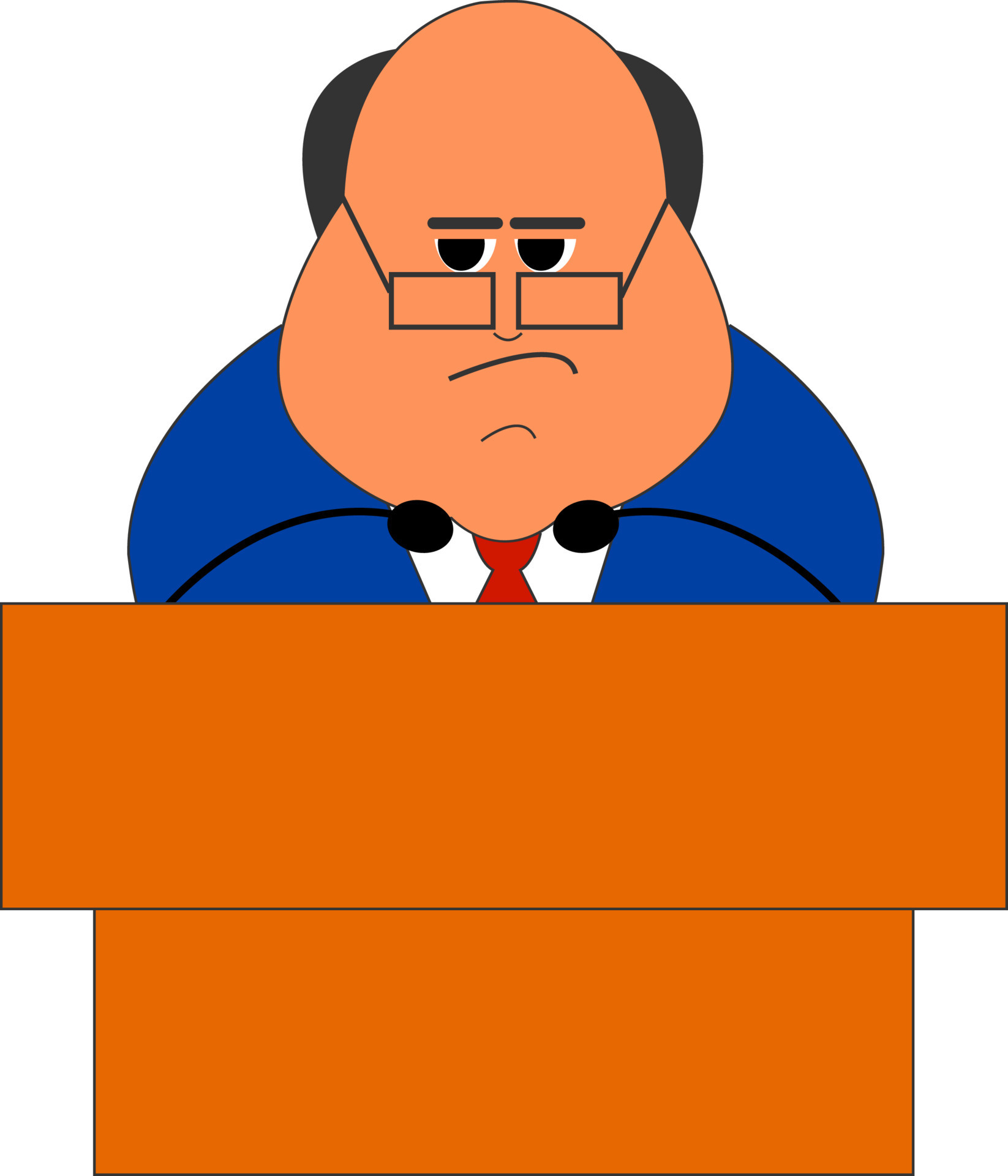 Diputado Con Gafas Ilustración Vector Sobre Fondo Blanco 13716402 Vector En Vecteezy
