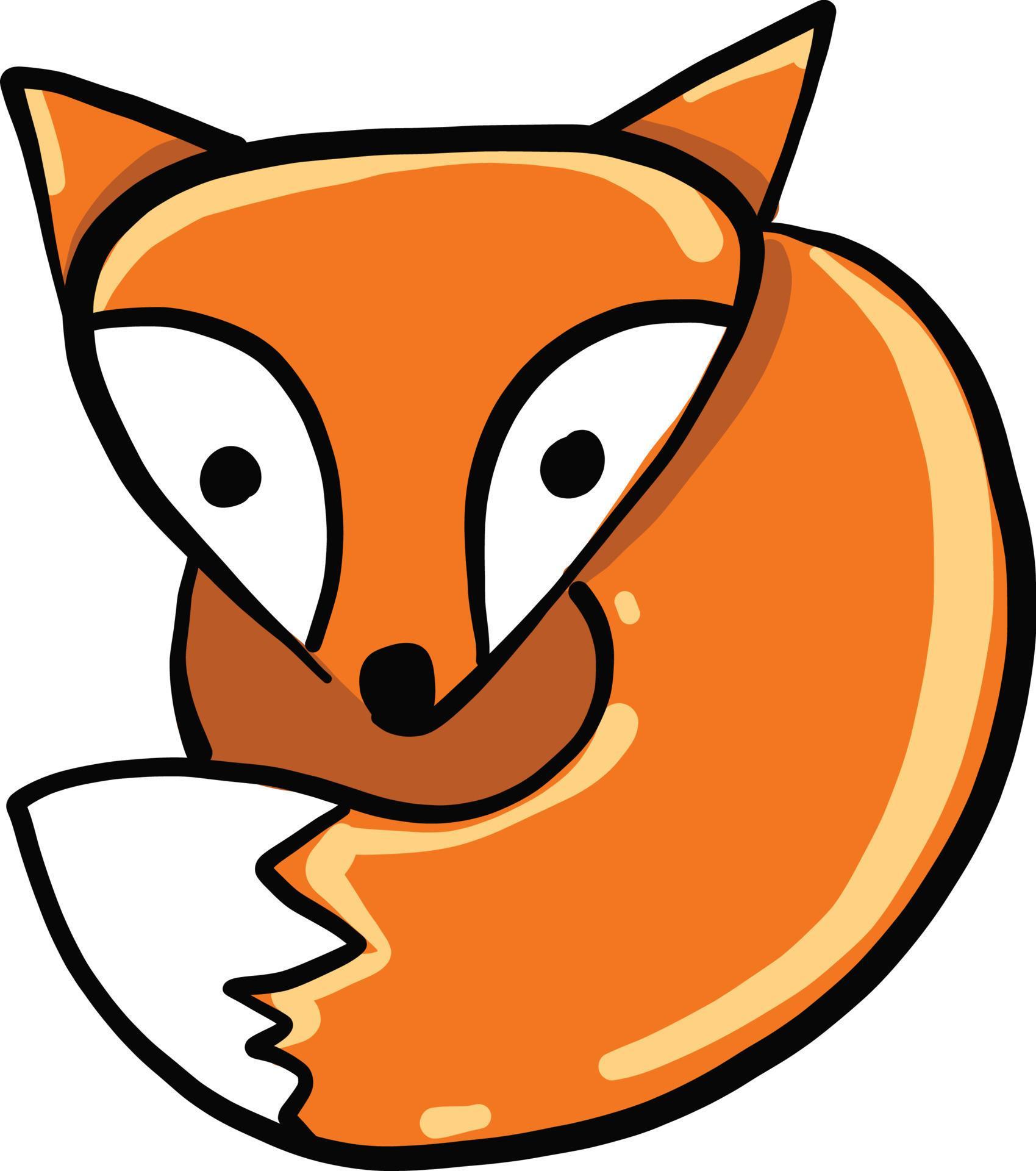Orange Fox Illustration Vector On A White Background 13718589 Vector Art At Vecteezy