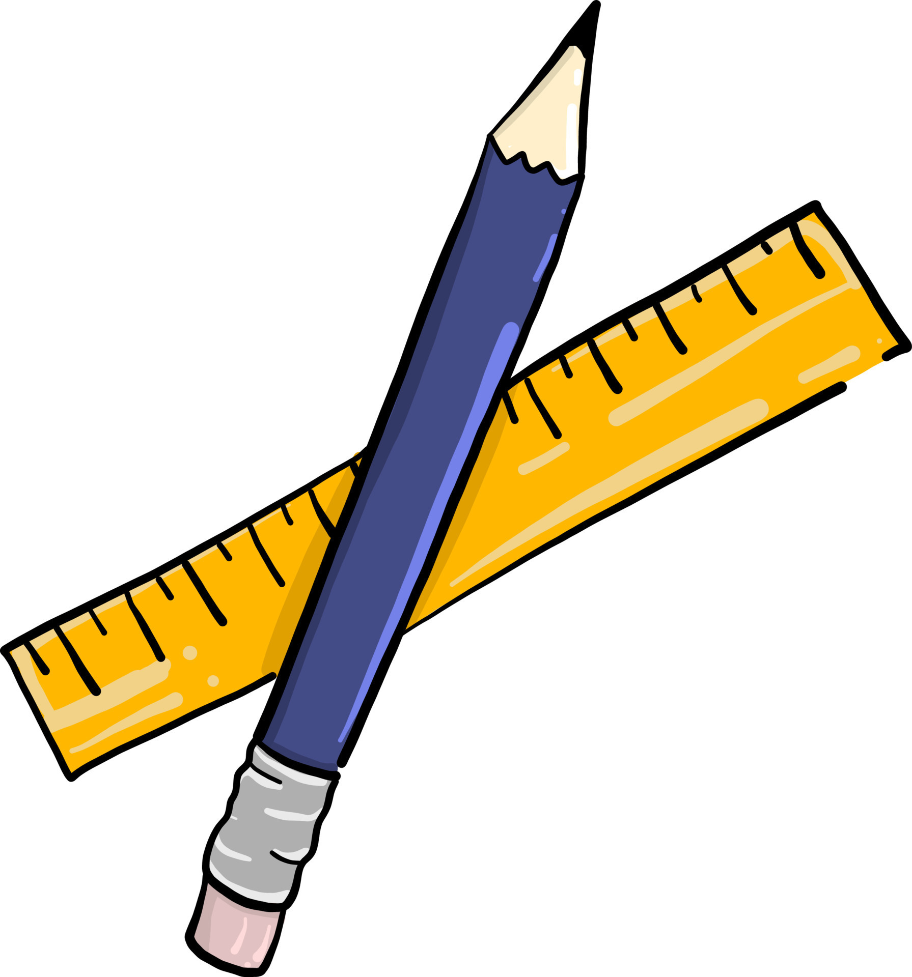 Ruler and pencil, illustration, vector on white background 13720019 ... Ruler and pencil, illustration, vector on white background 13720019 ...