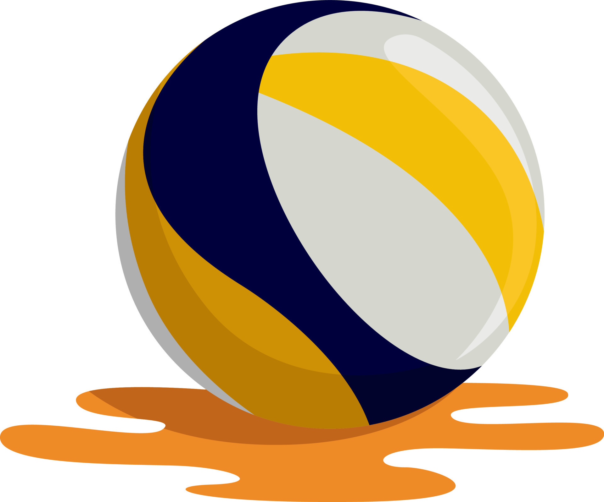 Beach Volley Ball Illustration Vector On White Background 13720470