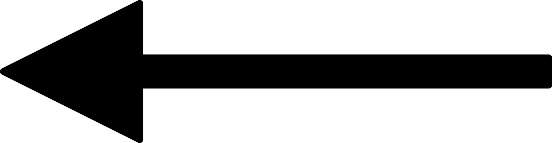 Black thin arrow pointing to the left, illustration, vector on white background. 13720492 Vector ...