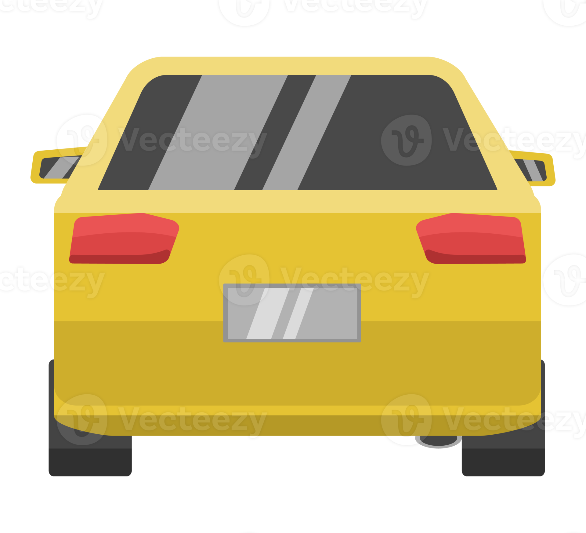 back view of yellow car 13722235 PNG back view of yellow car 13722235 PNG