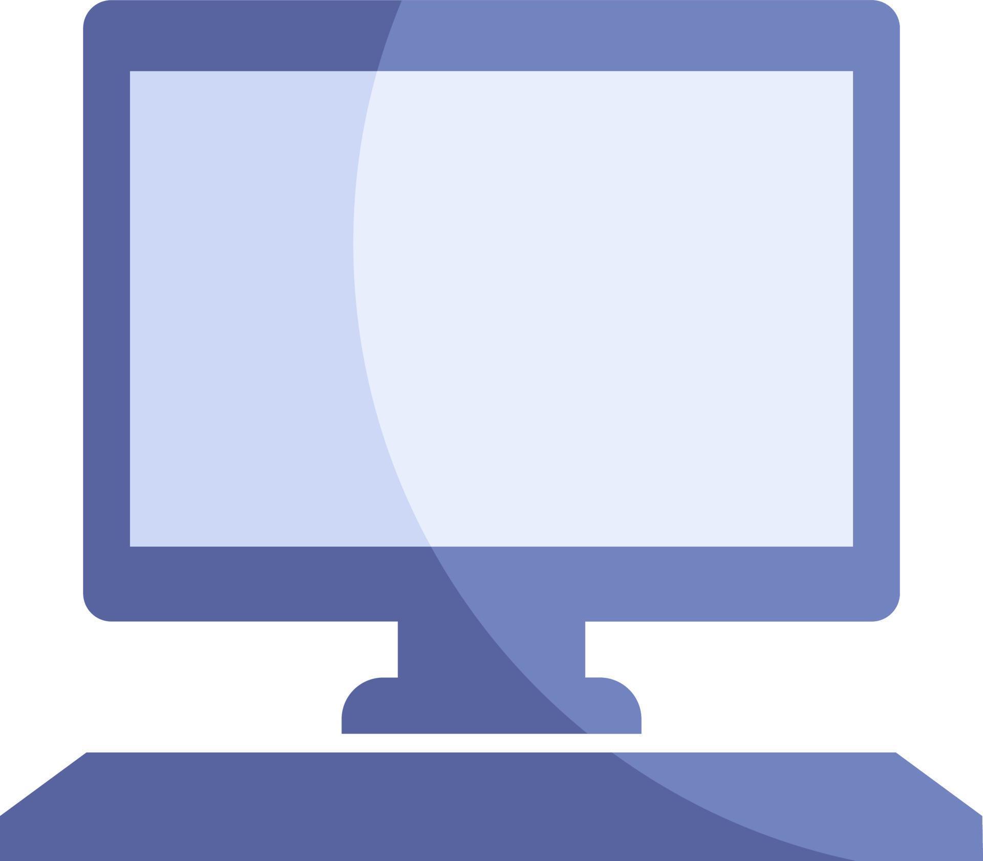 Blue Computer,illustration, Vector On A White Background 13724224