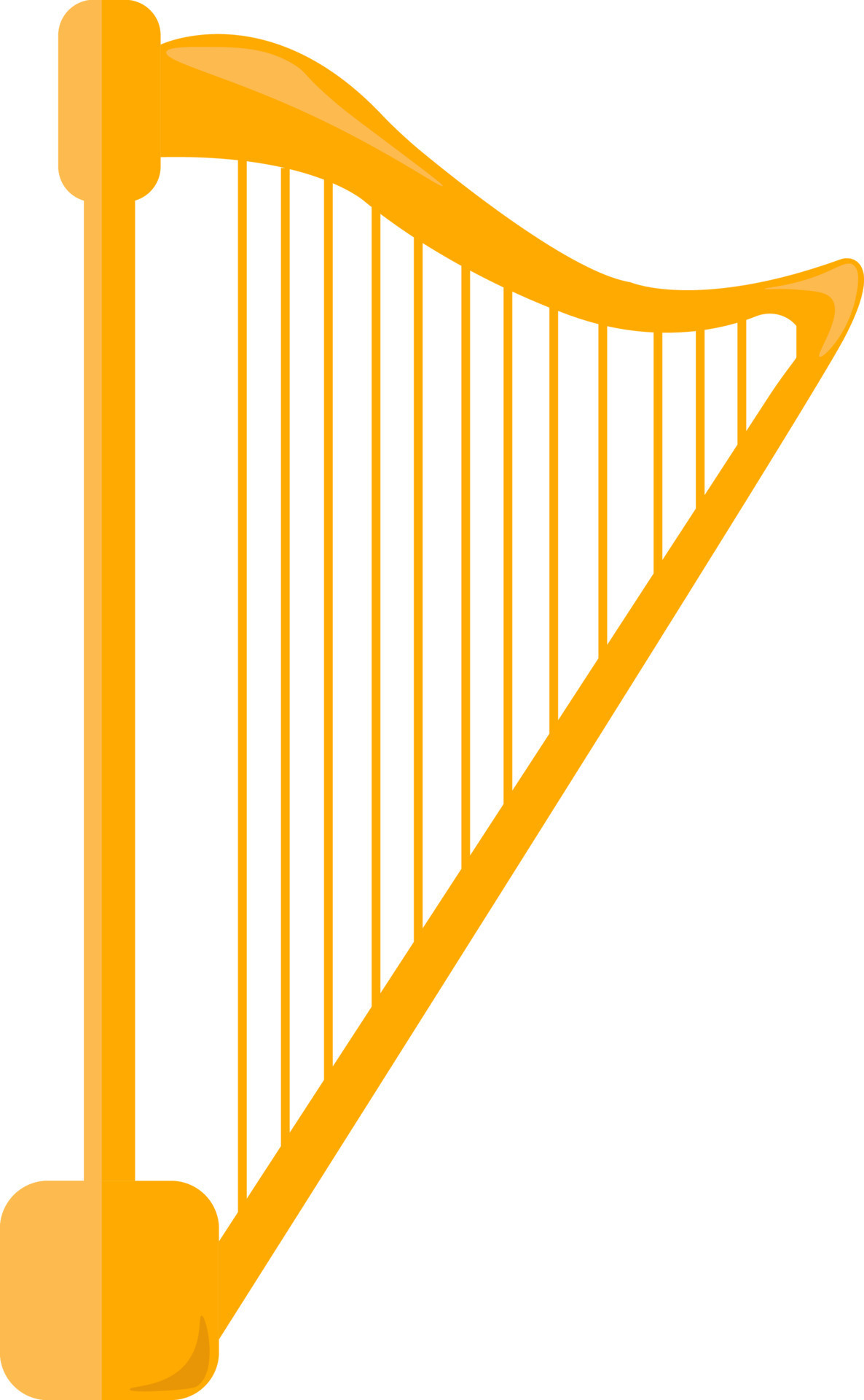 Harp, illustration, vector on white background. 13724318 Vector Art at ...