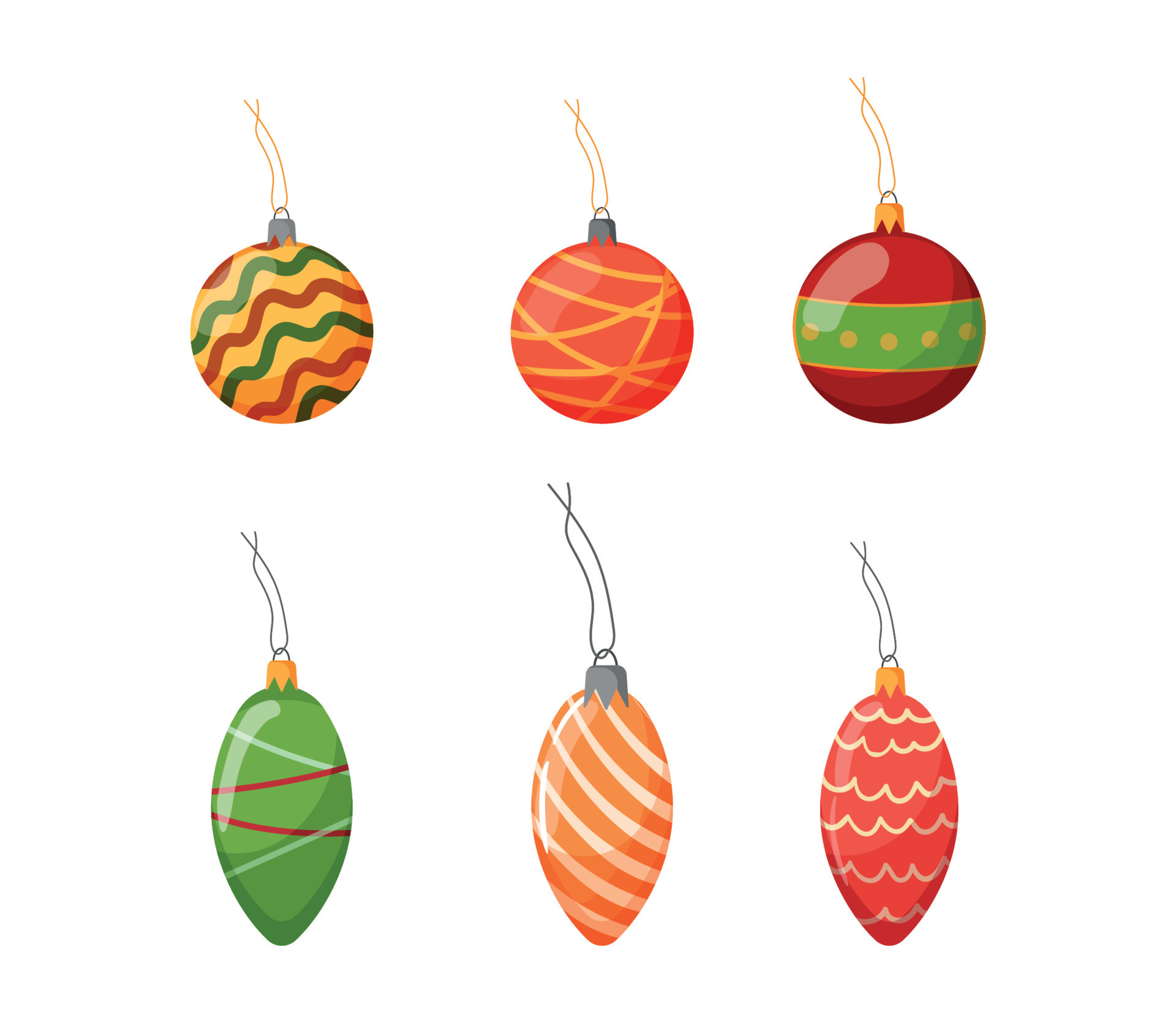 Set Christmas toy 13726562 Vector Art at Vecteezy