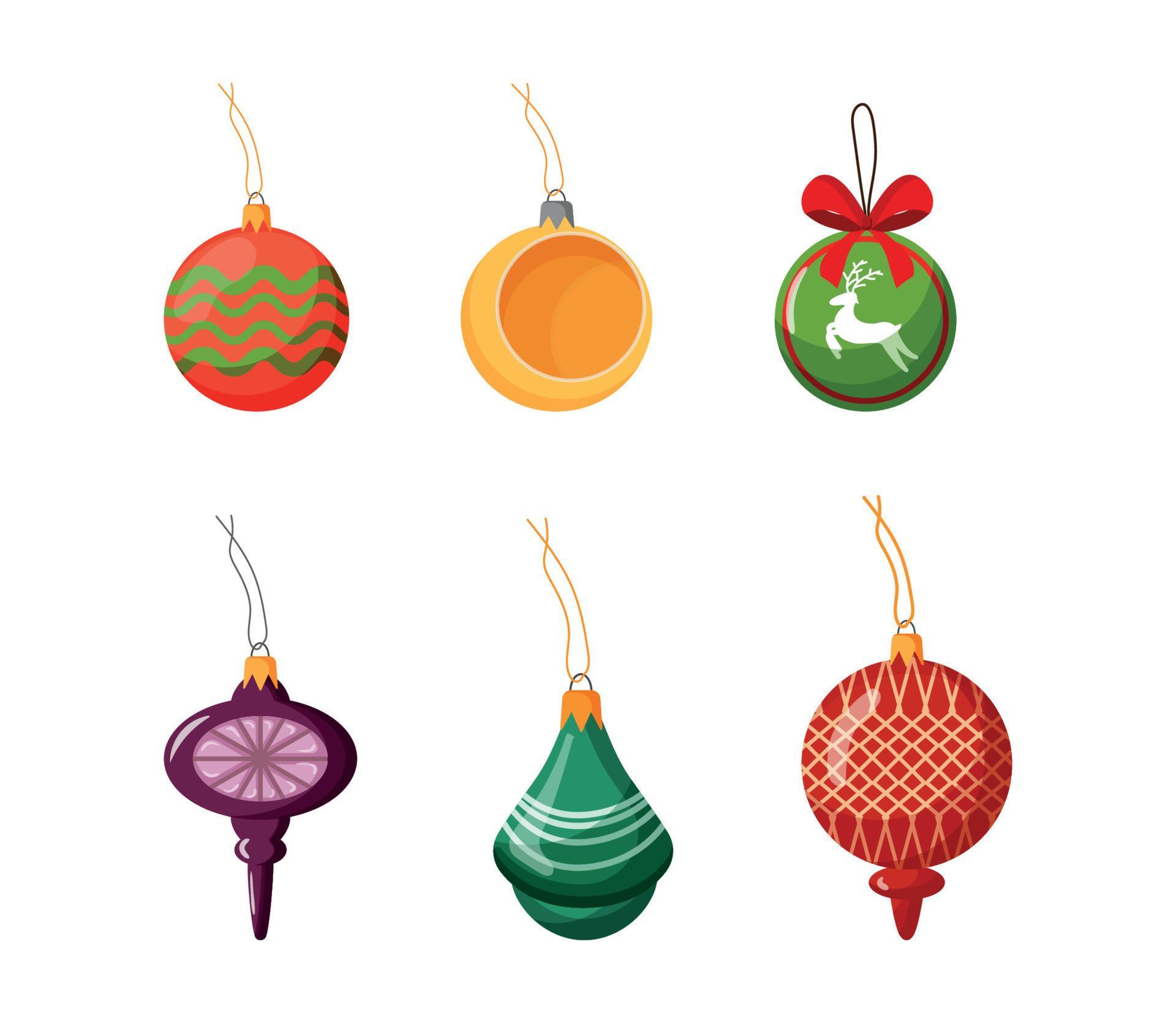 Set Christmas toy 13727555 Vector Art at Vecteezy