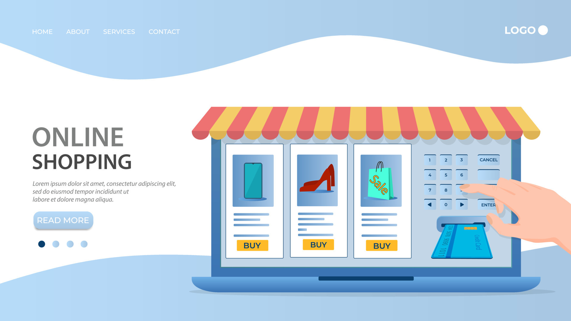 Online stores and electronic payment via the terminal.People use ... Online stores and electronic payment via the terminal.People use ...