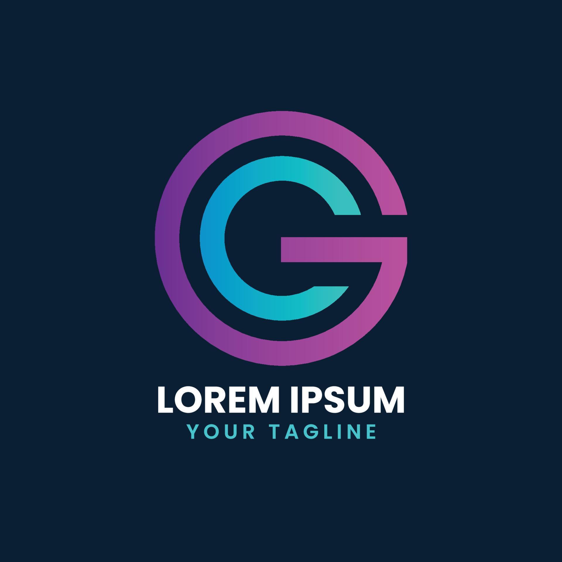 letter c g logo with button power 13729267 Vector Art at Vecteezy